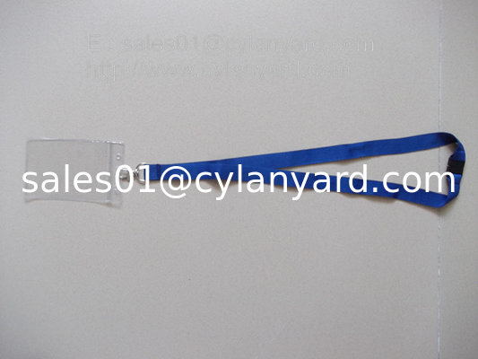 Promotional neck lanyard with plastic sleeve, name badge lanyards, supplier
