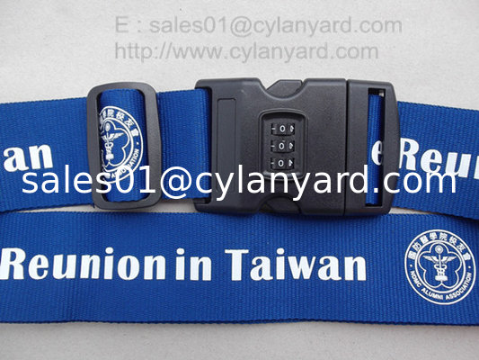 Heavy duty polyester luggage belt with screen printed, supplier