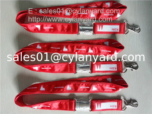 Custom satin lanyards, double-layer satin ribbon lanyards, supplier