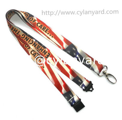Cheap dyed sublimation neck ribbon with swivel clip and breakaway buckle, supplier