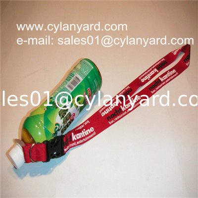 Polyester neck strap with PVC bottle holder tag, supplier