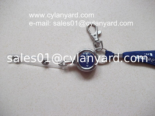 Metal crimp tube neck strap with metal badge reel and plastic breakaway, supplier