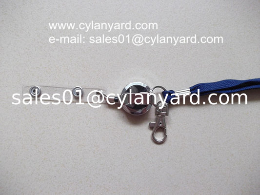Metal crimp tube neck strap with metal badge reel and plastic breakaway, supplier