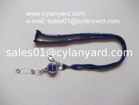 Metal crimp tube neck strap with metal badge reel and plastic breakaway, supplier