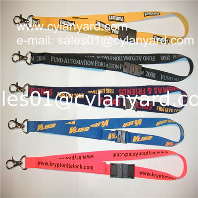 polyester lanyard with metal clasp clip, metal trigger clip lanyards, supplier