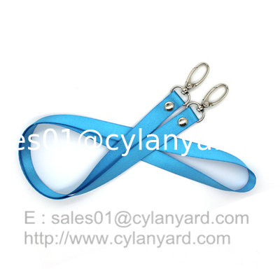 Double ended clip badge lanyard with rivet, rivet lanyard with two end hook, supplier