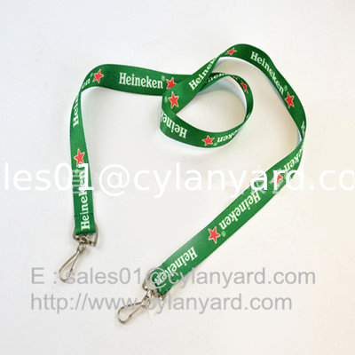 Double ended clip badge lanyard with rivet, rivet lanyard with two end hook, supplier