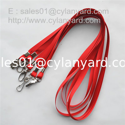 Double ended clip badge lanyard with rivet, rivet lanyard with two end hook, supplier