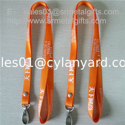 Rivet polyester lanyard with double end clasp clip, two ended hook lanyards supplier
