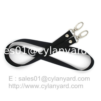 Polyester lanyard with two end clasp clips, double end clip id badge lanyards supplier