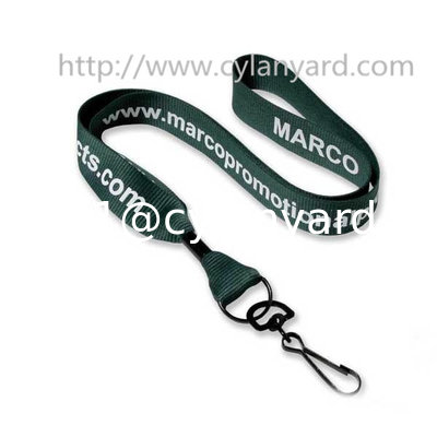 Polyester lanyard with two end clasp clips, double end clip id badge lanyards supplier