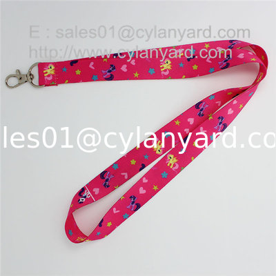 Full color digital print lanyard with standard swivel clip for cheap supplier