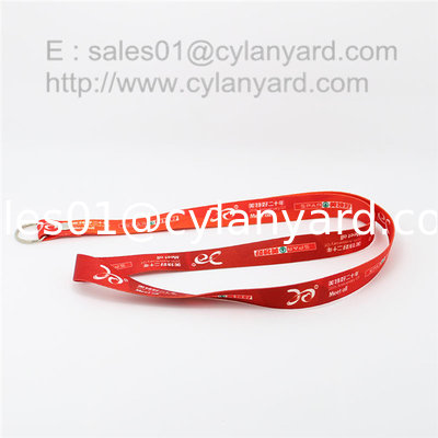 Sublimation key lanyard with split ring, key holder neck ribbons supplier