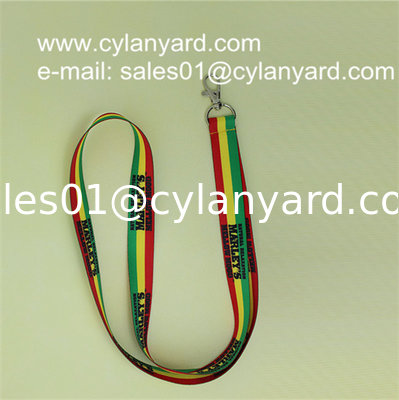 Personalized designer sublimation neck ribbon with metal clasp clip supplier
