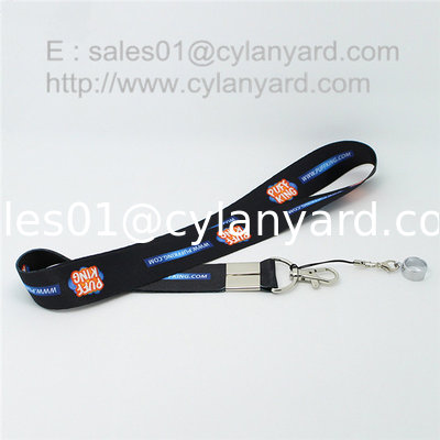 Full color sublimation neck lanyard with metal crimp and metal clasp supplier