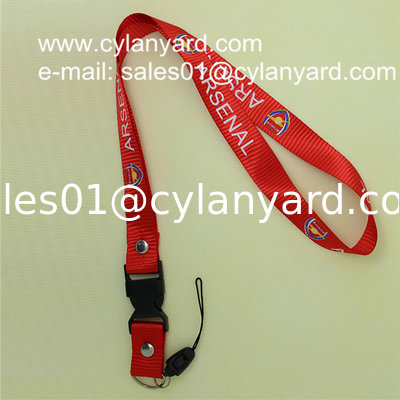 High graded nylon badge lanyard with rivet and ABS release buckle supplier