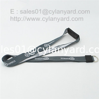 Custom made woven key lanyard with safety breakaway buckle supplier
