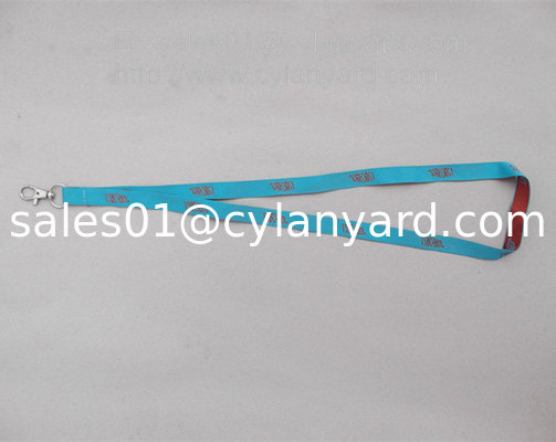Custom made woven key lanyard with safety breakaway buckle supplier