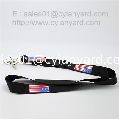 Personalized polyester rivet lanyard with plastic release buckle supplier