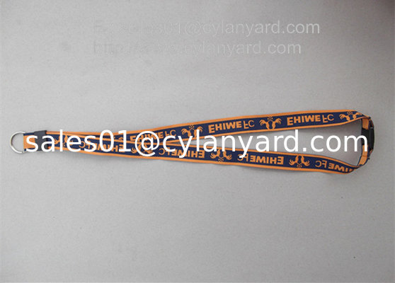 Wholesale woven lanyard with embroidered logo and metal clip supplier