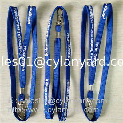 Tubular neck strap with metal crimp and metal bead supplier