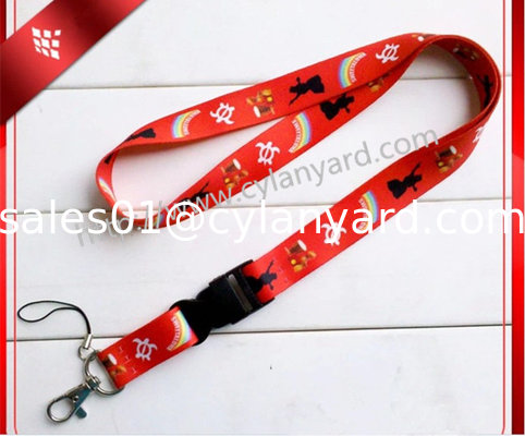 Digital print full color sublimation lanyard with metal swivel clip supplier