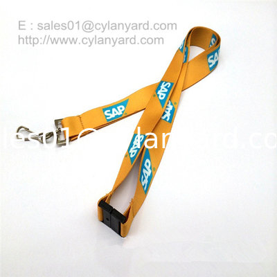 Dye sublimation transfer print lanyard with breakaway buckle supplier