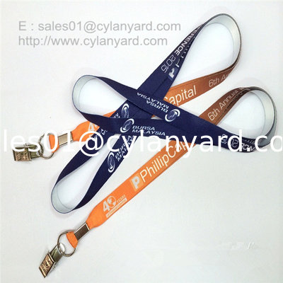Dye sublimation transfer print lanyard with breakaway buckle supplier