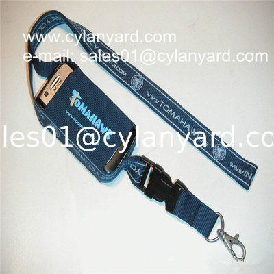 Spandex phone pocket neck lanyards, stretchable mobile phone holder neck ribbon supplier
