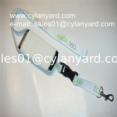 Spandex phone pocket neck lanyards, stretchable mobile phone holder neck ribbon supplier
