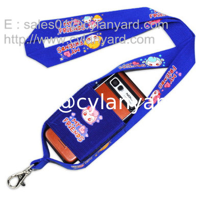 Stretchable phone pouch lanyards, spandex phone holder ribbons supplier
