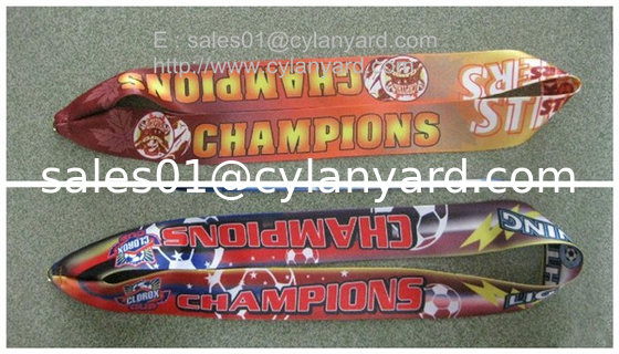 V shape sublimation ribbon for medal, V sublimated lanyard to medals supplier