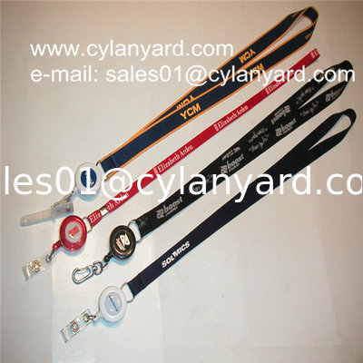 Pull reel id badge lanyard, retractable badge reel neck ribbons supplier