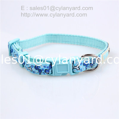 Sublimation ribbon dog collar and leash set, full color print polyester dog leads, supplier