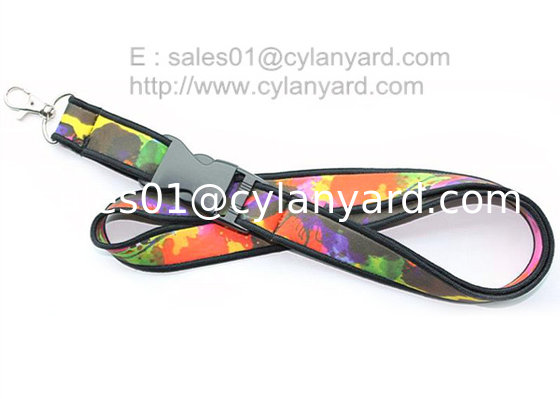 Dye sublimation neoprene neck strap with overlock edge supplier