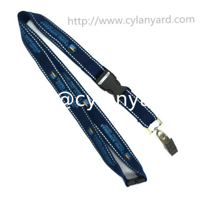 Swivel metal card jaw clip polyester lanyards, id badge lanyard with metal jaw clip, supplier
