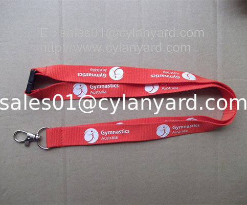 Colored polyester neck ribbon with colored plastic buckle, coloured neck lanyards, supplier