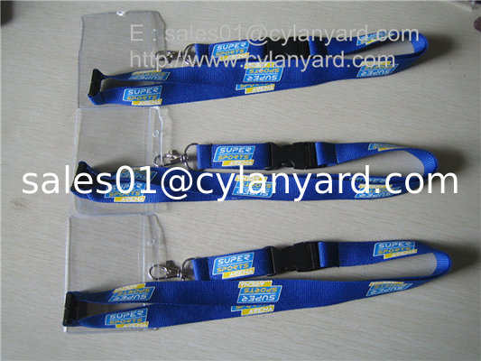 Colored polyester neck ribbon with colored plastic buckle, coloured neck lanyards, supplier