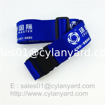 Polyester Luggage Belt straps, Suitcase Belt With Plastic Buckle And Adjustable Clips supplier