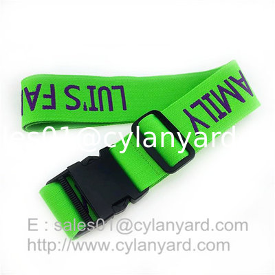 Polyester Luggage Belt straps, Suitcase Belt With Plastic Buckle And Adjustable Clips supplier