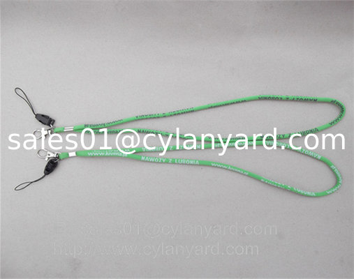 Round cord rope key holder lanyard, comfortable fabric round cord neck straps, supplier