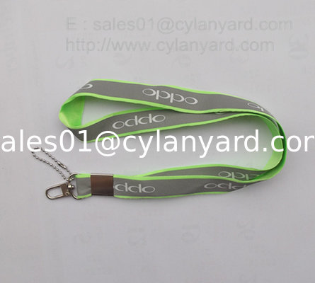 Secure reflective band lanyards with visibility at night, printed reflective lanyards supplier
