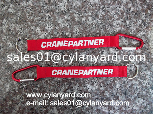 Metal Carabiner wrist strap lanyard with rubber pad logo,function polyester wrist lanyards supplier