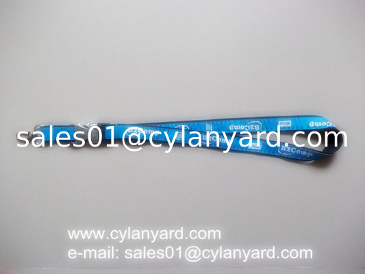 High Graded Jacquard Label Overlaid Lanyard With Metal Detachable Release Buckle supplier