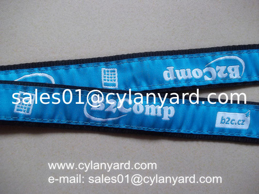 High Graded Jacquard Label Overlaid Lanyard With Metal Detachable Release Buckle supplier