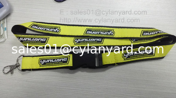 High Graded Jacquard Label Overlaid Lanyard With Metal Detachable Release Buckle supplier