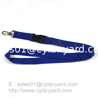Blue Breakaway Clip Lanyards, Printed Polyester Lanyard with Breakaway Buckle supplier
