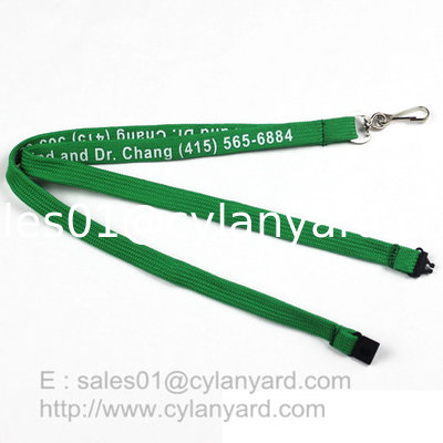 Tube Lanyard Neck Ribbon with Metal Rifle Trigger Hook, polyester tubular straps supplier