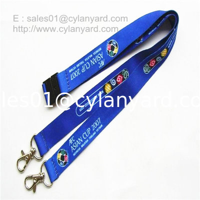 Open Two Ends Swivel Clip Lanyards, Two Ended Metal Hook Sublimated Lanyards supplier