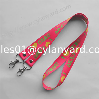 Two Ends Open Lanyards, Open Double-Ended full color lanyard with rivet seal supplier